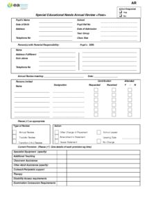 Annual Review Forms - Castle Tower