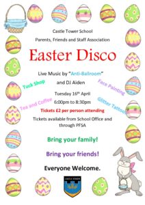 Easter Disco poster (002) - Castle Tower