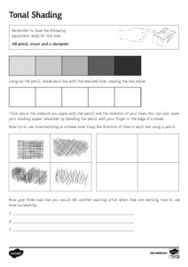 Tonal-Shading-Activity-Sheet - Castle Tower