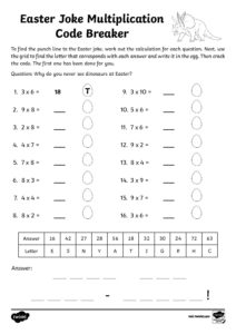 KS3-Easter-Multiplication-Code-Breaker - Castle Tower